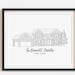 House Portrait Print | Venue Illustration | Home Drawing | House ...