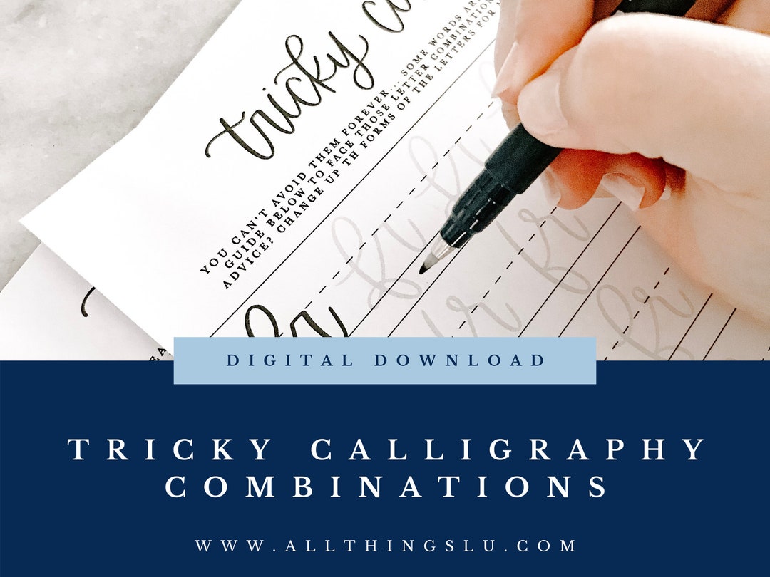 Tricky Calligraphy Combinations Practice Guide | Handlettering ...