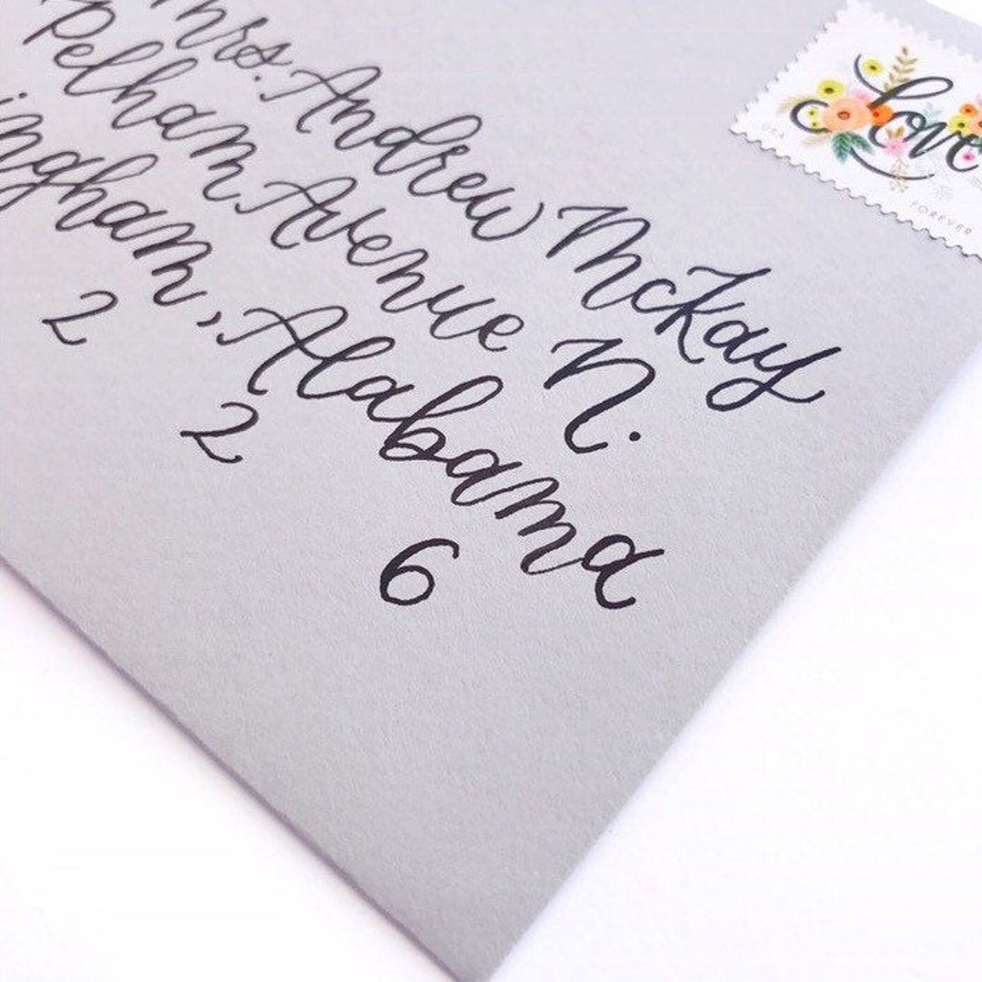 Hand-lettered Envelopes Cursive Envelopes Calligraphy Envelopes Custom ...