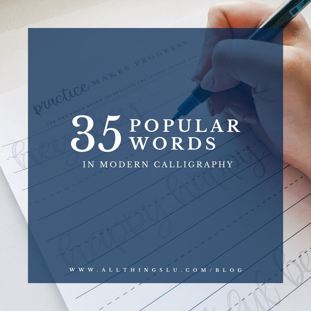 35 Popular Words in Modern Calligraphy Practice Guide | Handlettering ...