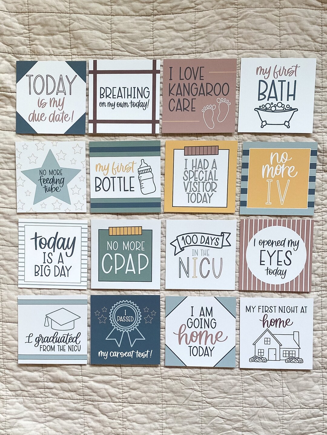 NICU Baby Month Markers | Milestone Photo Props | Baby's First Year ...