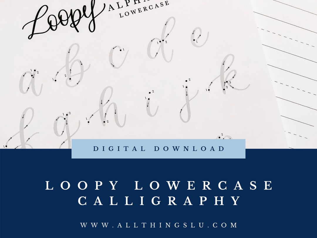Loopy Lowercase Calligraphy Style Practice Guide | Handlettering ...