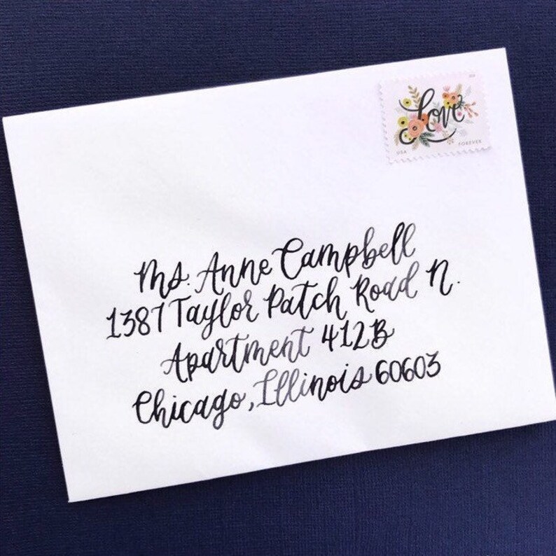 Hand-Lettered Envelopes Cursive Envelopes Calligraphy | Etsy