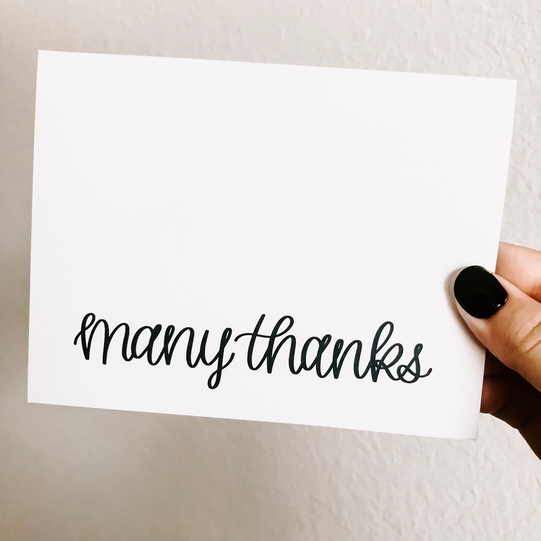 Set of 8 Many Thanks Cards and Envelopes | Greeting Cards | Stationery ...
