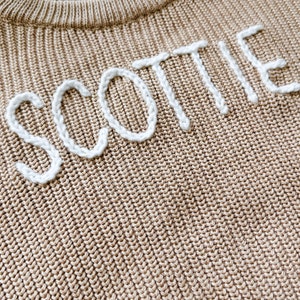 Baby Hand Embroidered Sweaters Toddler Custom Name Sweater Kids ...