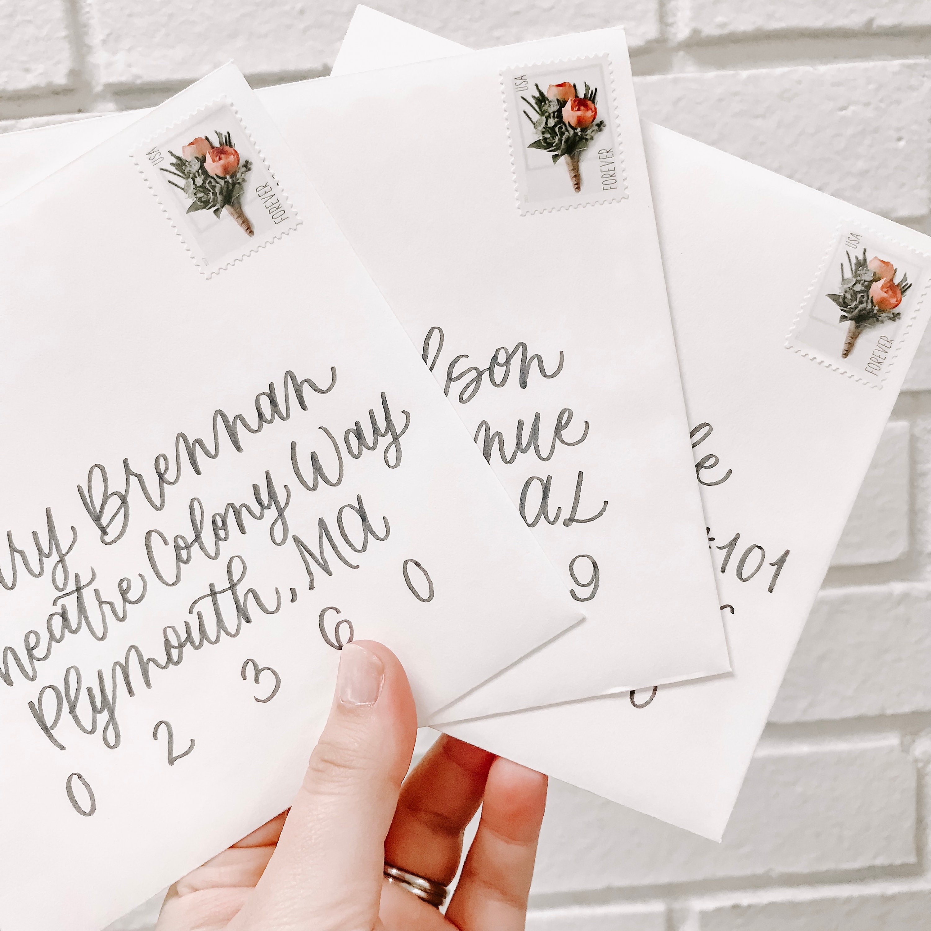 Sobres con letras a mano Sobres cursivas Sobres de | Etsy