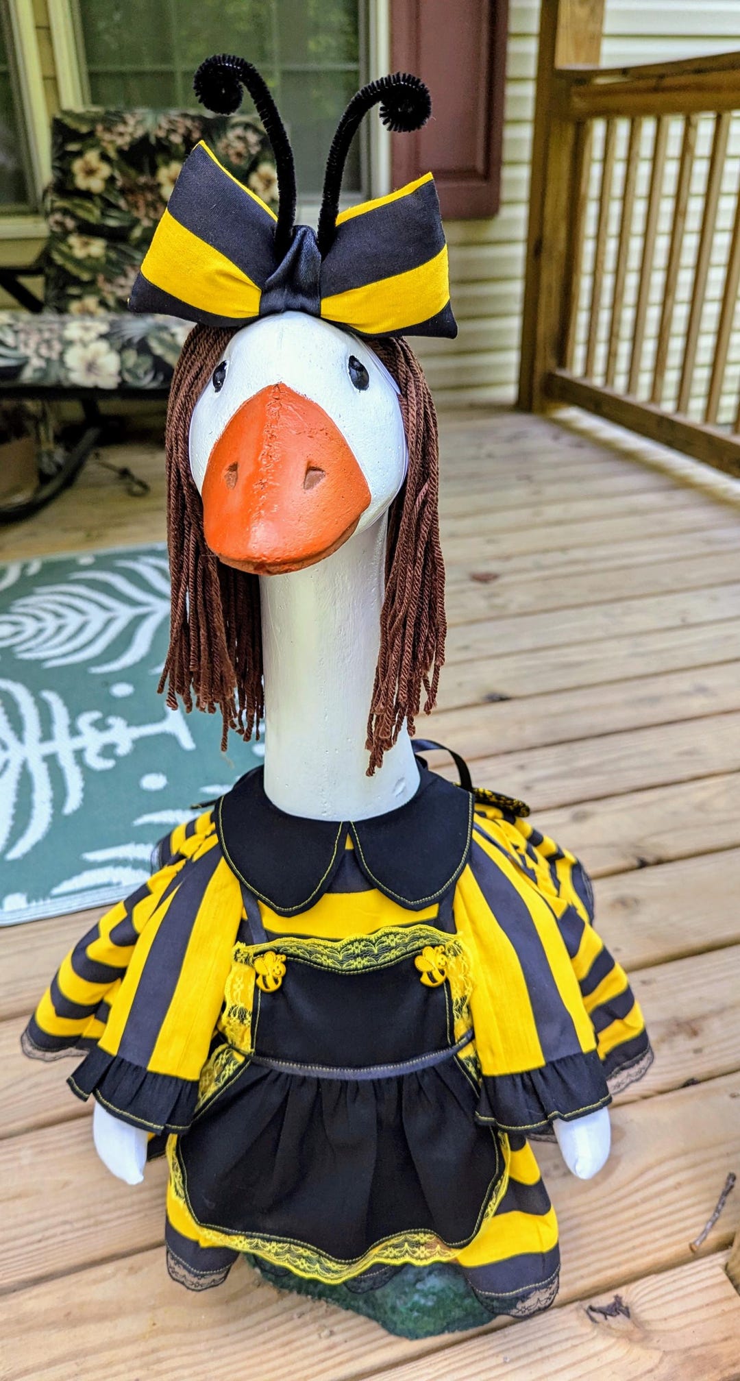 Bumble Bee Halloween/ Bumble Bee Spring/ Summer Porch Goose Dress With ...