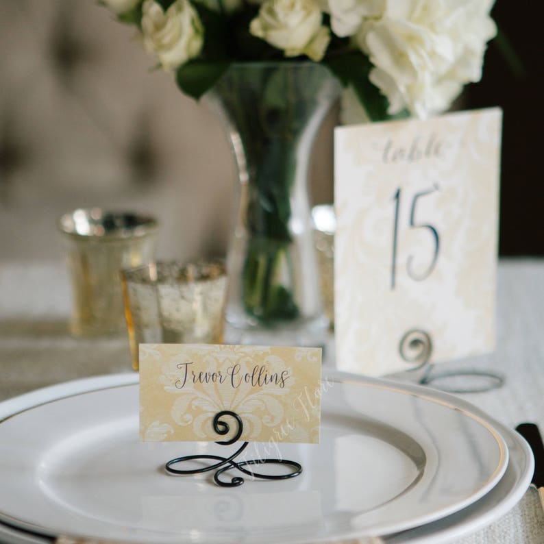 130 Gold Wire Name Place Cards Wire Table Number Holders | Etsy