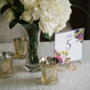 Set of 8 Large Wire Infinity Bow Table Number Holders, Black, Gold and ...