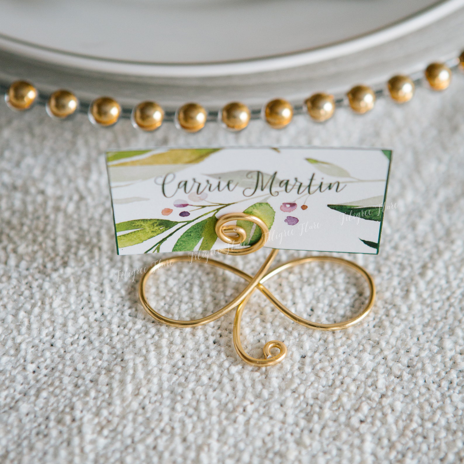 Set of 25 Gold Name Place Card Holders Wedding Reception - Etsy