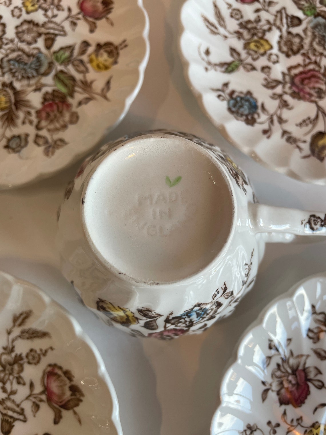 Vintage Johnson Brothers Ironstone Tea Set Staffordshire Bouquet 6 Tea ...