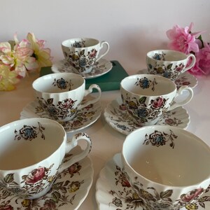 Vintage Johnson Brothers Ironstone Tea Set Staffordshire Bouquet 6 Tea ...