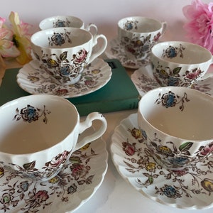 Vintage Johnson Brothers Ironstone Tea Set Staffordshire Bouquet 6 Tea ...