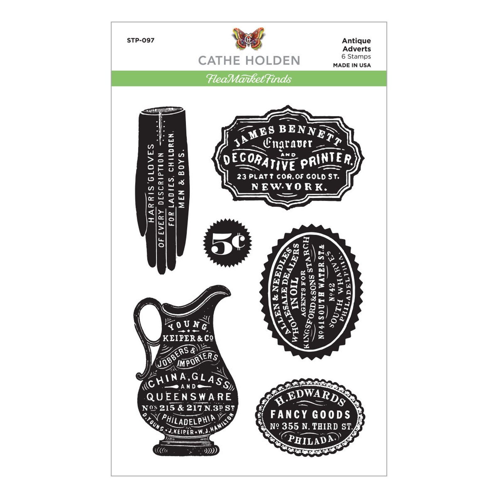 Antique Adverts Clear Stamp Set From the Flea Market Finds Collection ...