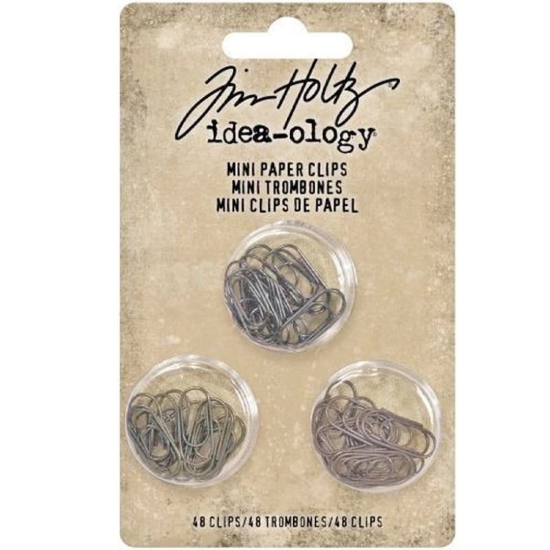 Tim Holtz Idea-ology Mini Paper Clips, 48 Clips, Antique Finish Mini ...