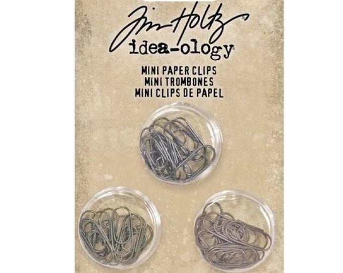 Tim Holtz Idea-ology Mini Paper Clips, 48 Clips, Antique Finish Mini ...