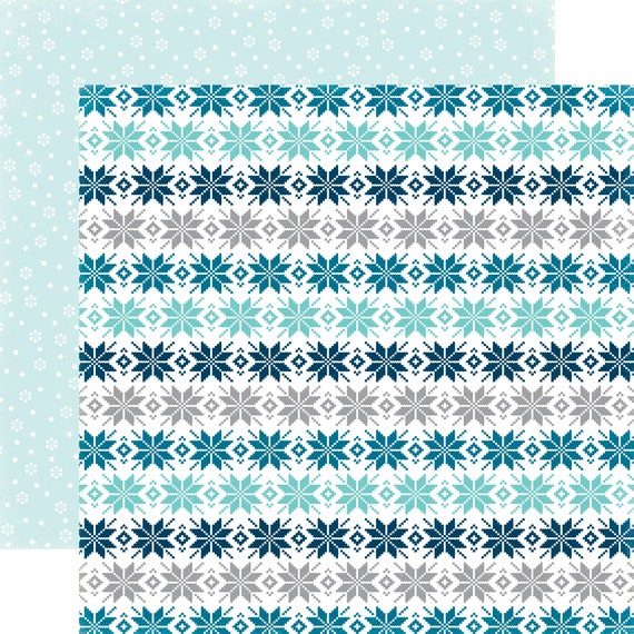 Twelve 12X12 Double-sided Sheets 2 Sticker Sheets WinterSnow Scrap and ...
