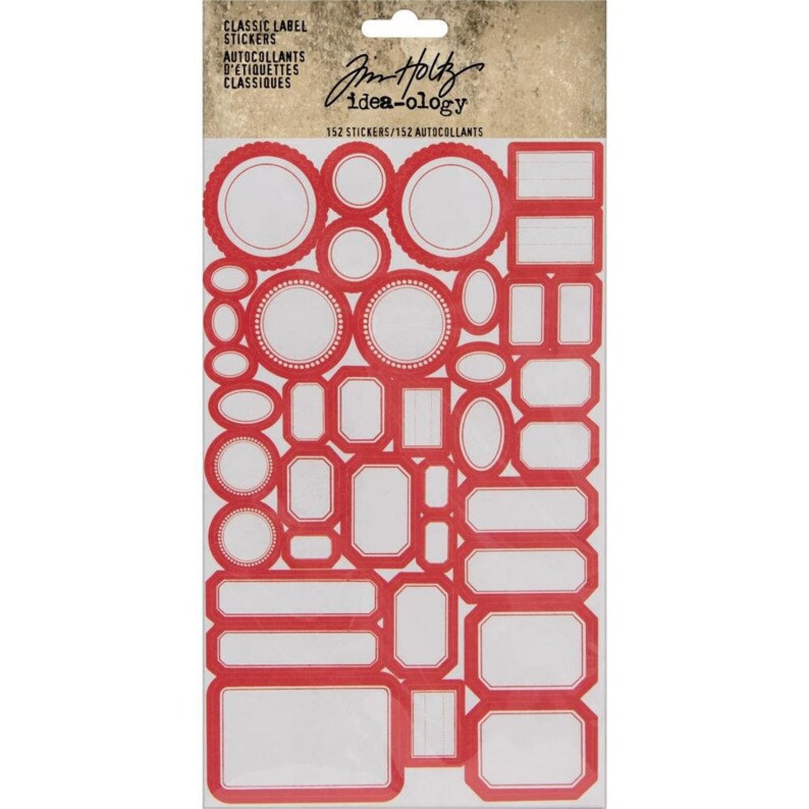 Tim Holtz Idea-ology Classic Label Stickers 4 Sheets 152 - Etsy