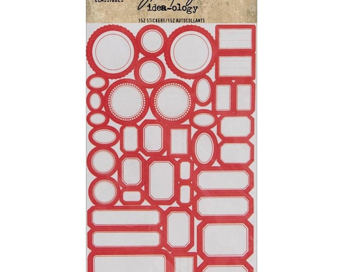 Tim Holtz Idea-ology Classic Label Stickers 4 Sheets 152 - Etsy