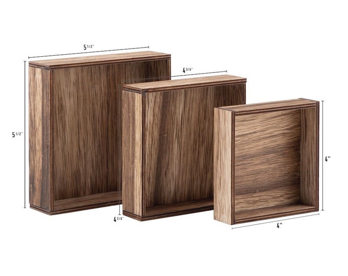 Tim Holtz Idea-ology Vignette Boxes, 3 Square Boxes, Vintage Inspired ...