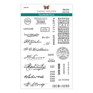 Sign Here Clear Stamp Set From the Flea Market Finds Collection by ...