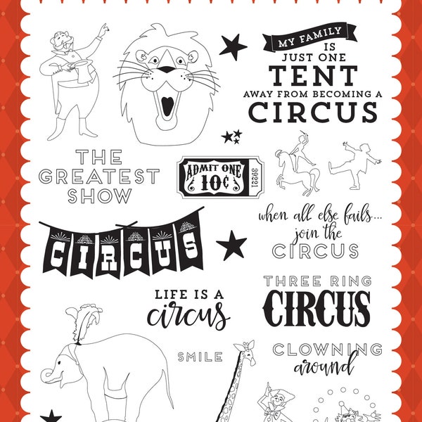 Circus Stamp - Etsy