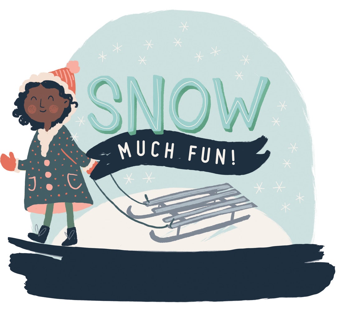 Carta Bella SNOW Much Fun Collection Adhesive Chipboard Phrases, Winter ...