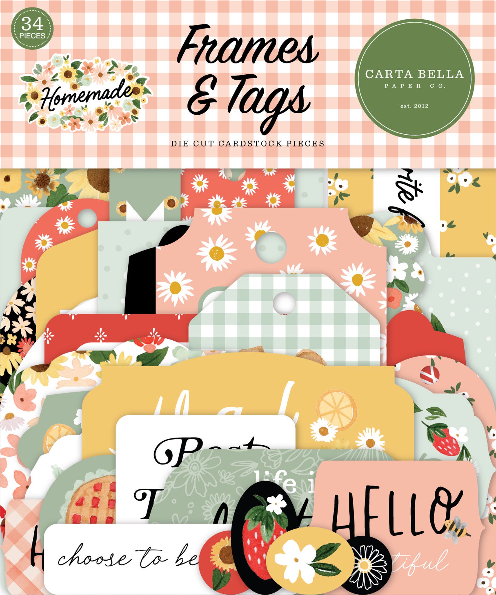 Carta Bella Homemade Collection Frames & Tags, 34 Pieces, Die Cut ...