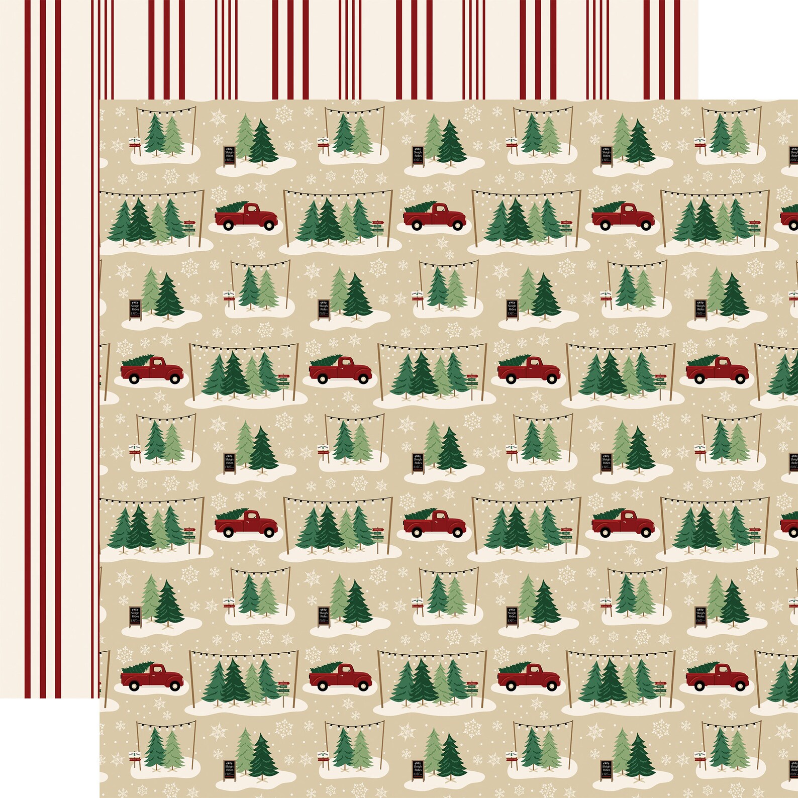 Echo Park Paper Co. A Cozy Christmas Collection Kit, Twelve 12X12 ...