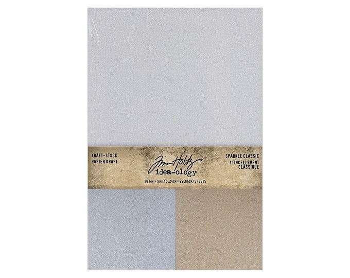 Tim Holtz Idea-ology Kraft-stock Sparkle Classic, 6" X 9" Cardstock ...