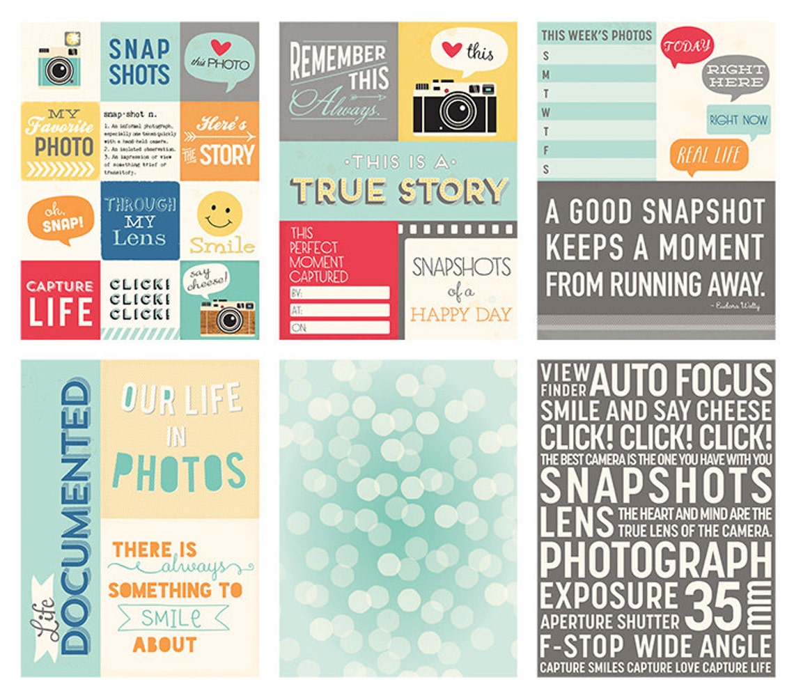 October Afternoon Daily Flash Snapshots Collection, 6 X 8 Paper Pack ...
