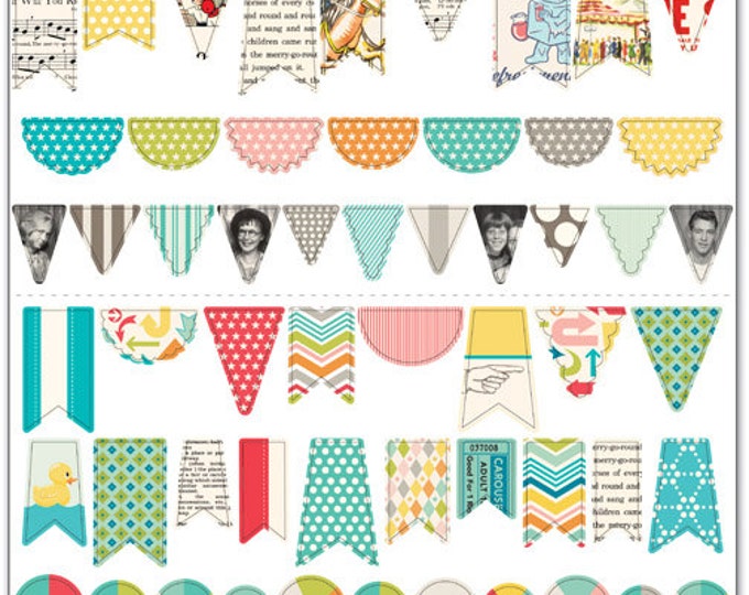 October Afternoon Midway Collection, Sew Fun Banners, Scrapbooking and ...