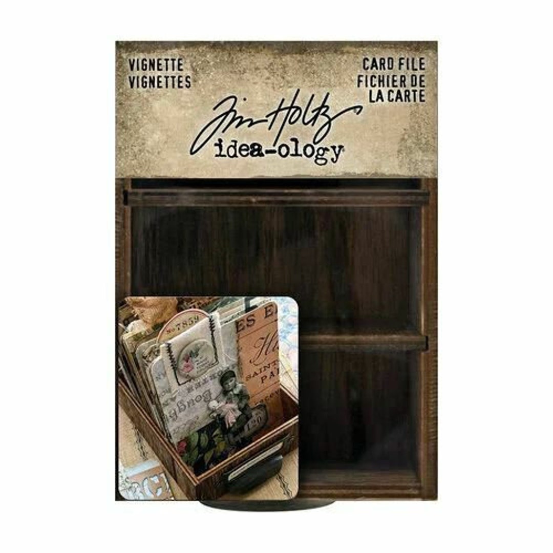 Tim Holtz Idea-ology Vignette Card File, 1 Piece, Vintage Inspired ...