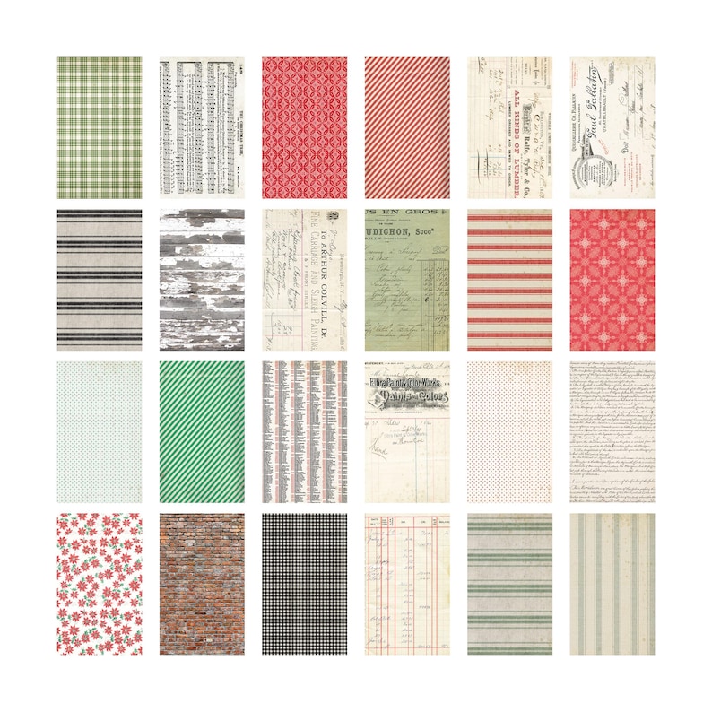 Tim Holtz Idea-ology Backdrops Christmas 2024, 6" X 10" Double-sided ...