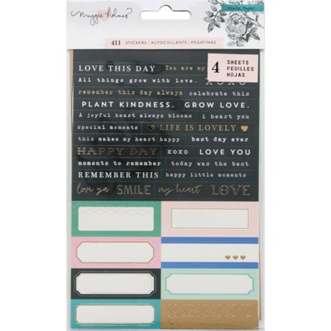 Maggie Holmes "flourish" Stickers, 4 Sheets, 411 Stickers, Maggie ...
