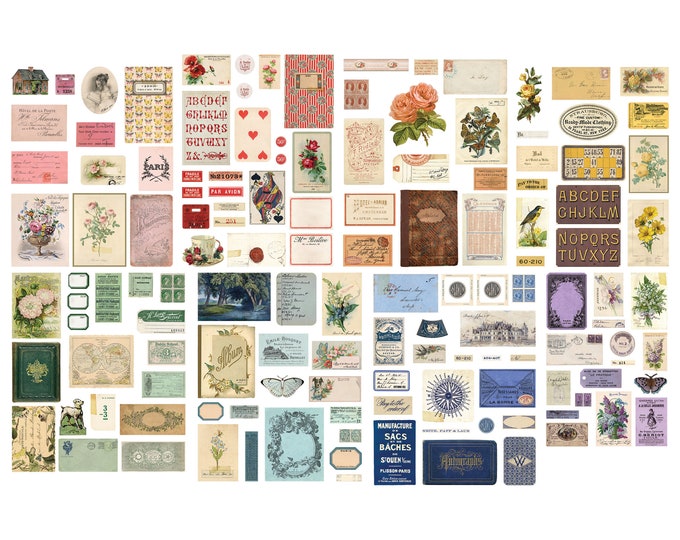 Tim Holtz Idea-ology Ephemera Pack, "large Palette", 136 Pieces ...