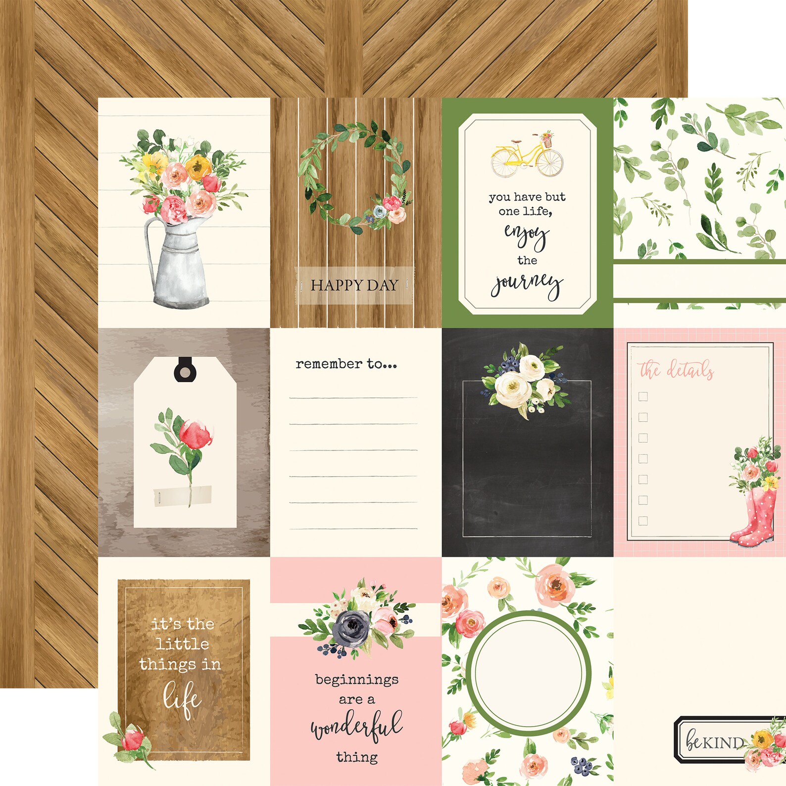 Carta Bella Paper Co. Spring Market Collection Kit, Twelve 12X12 Double ...