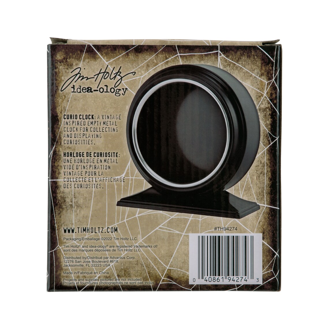 Tim Holtz Idea-ology Curio Clock, Black Metal, 1 Piece, Vintage ...