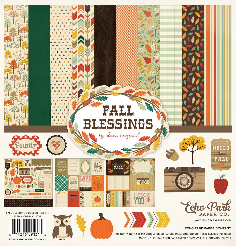 Craft Supplies & Tools HELLO Autumn Collection Kit Fall Scrap and ...