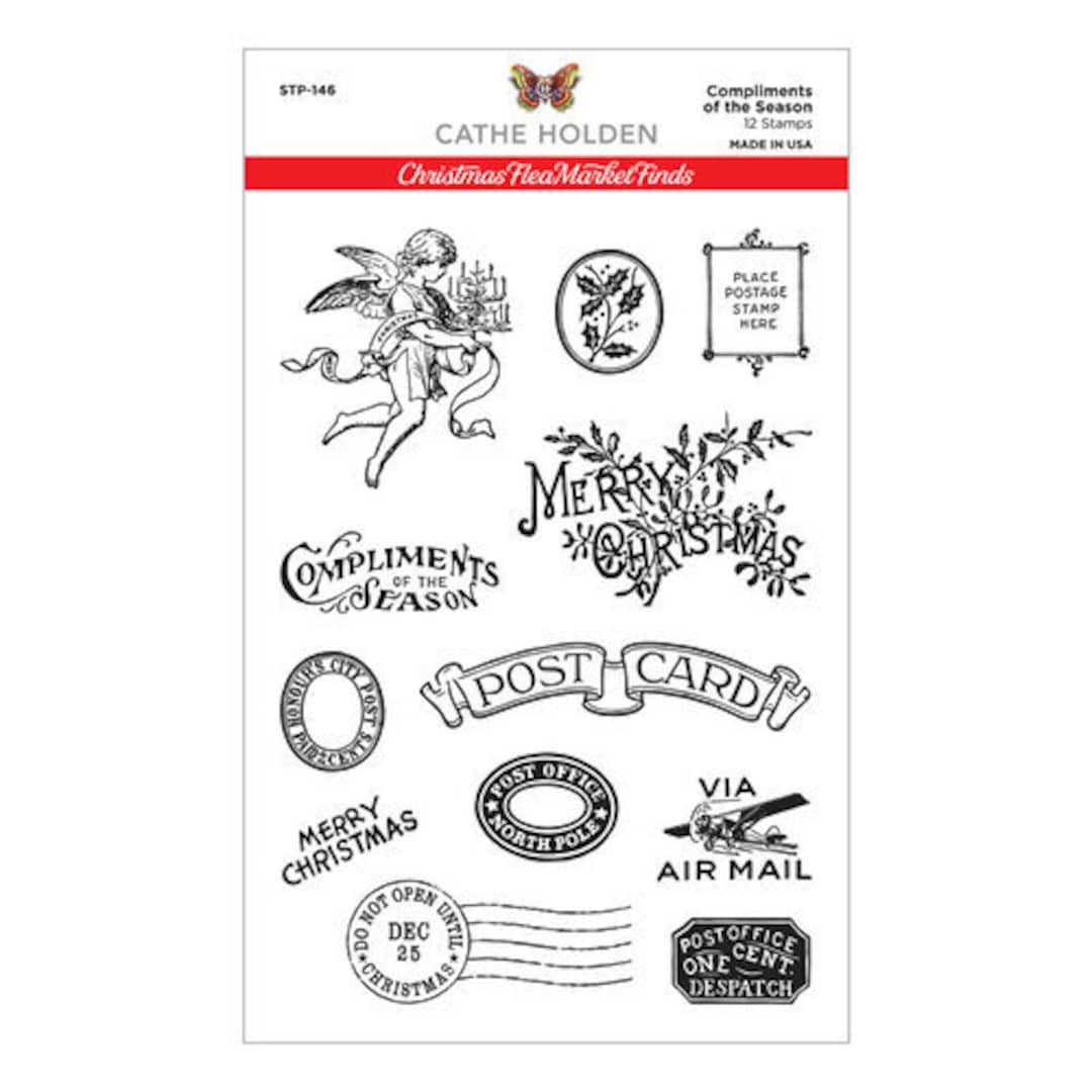 Compliments of the Season Clear Stamp Set From the Christmas Flea ...