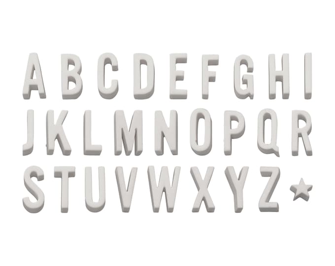 Tim Holtz Idea-ology Typography, 73 Pieces, Dimensional Plastic Letters ...