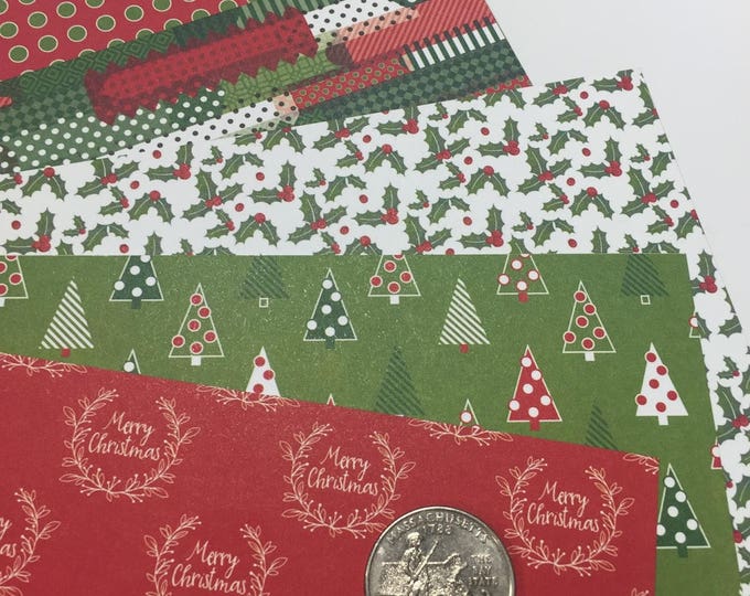5 Assorted Sheets Authentique Paper, Happy Christmas Collection, 2 ...