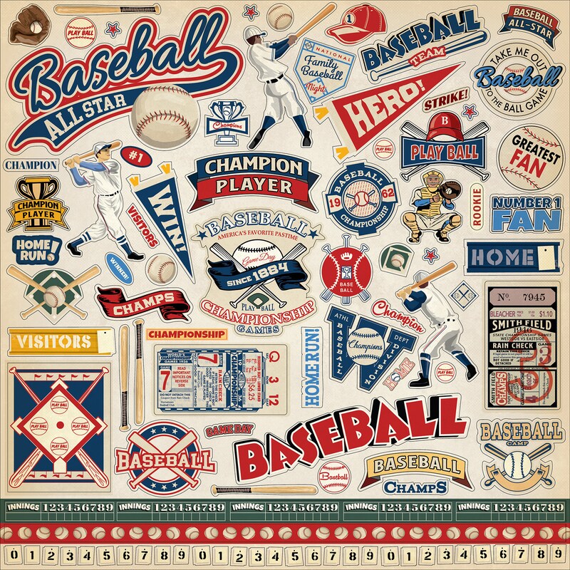 Baseball Stickers - Etsy