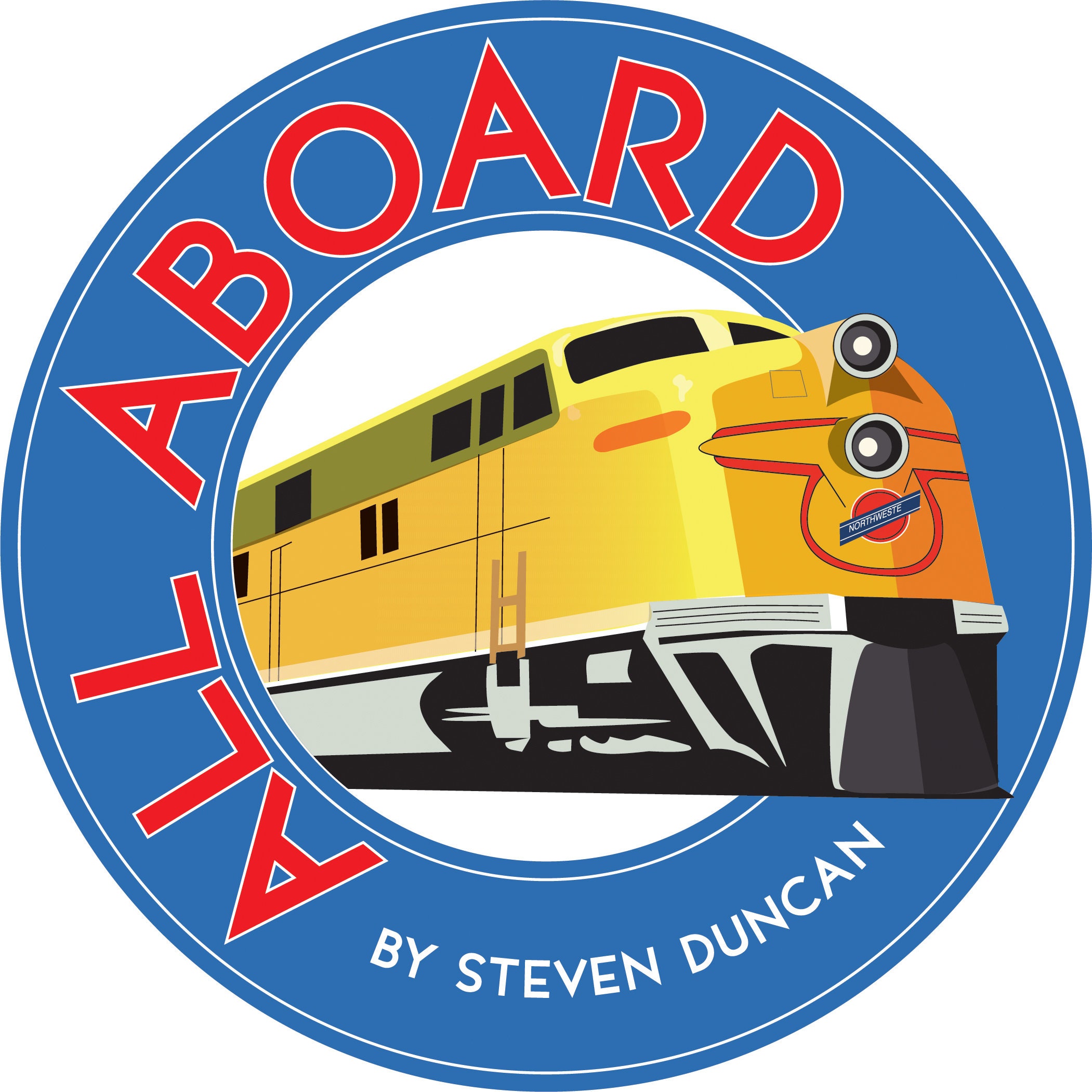 Carta Bella ALL ABOARD 12X12 Sticker Sheet, Retro/vintage Train Theme ...