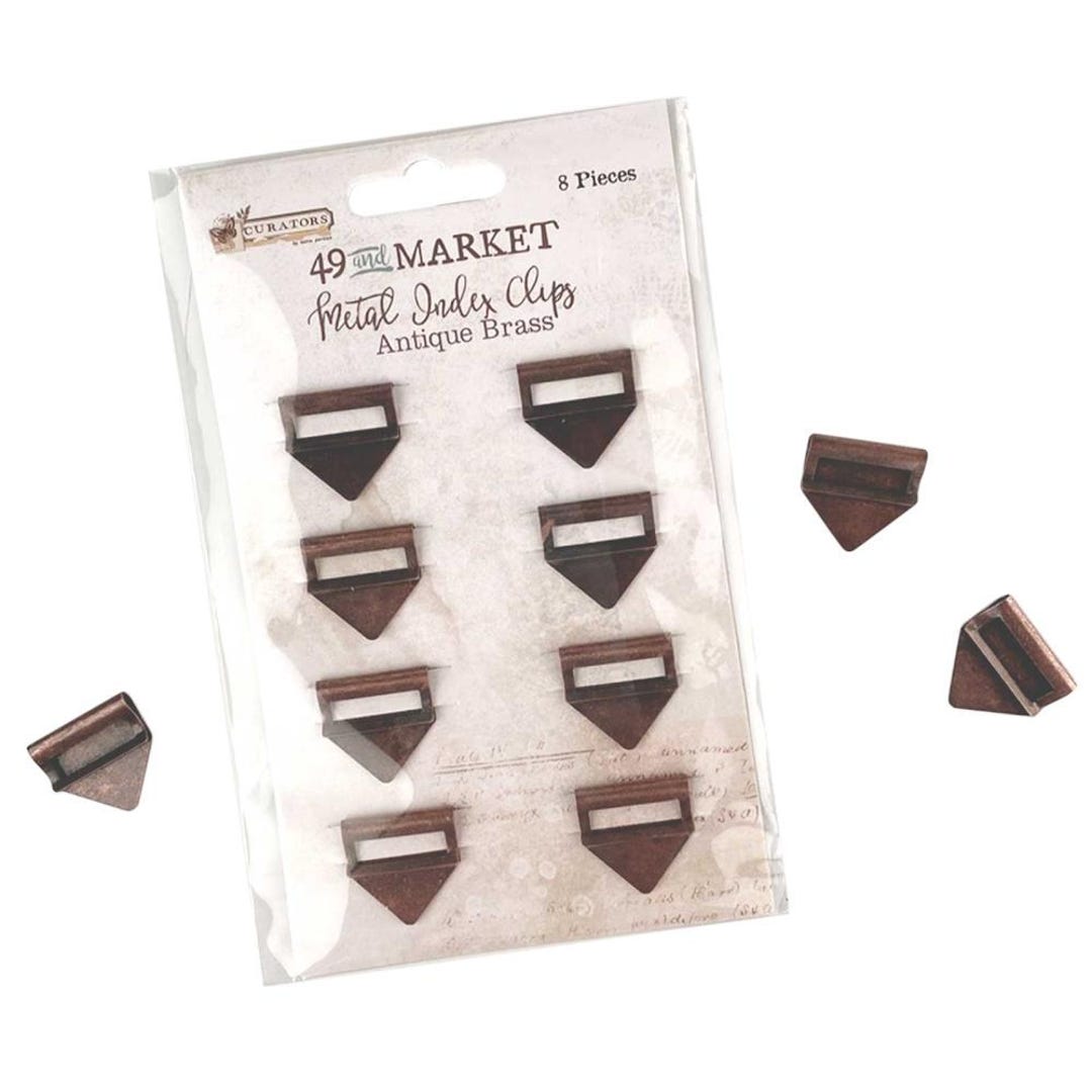 49 and Market Curators Essential Metal Index Clips, 8 Pieces, Aged ...