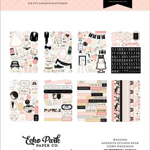 Echo Park Wedding Collection Sticker Book, 16 Pages, Wedding Scrap and ...