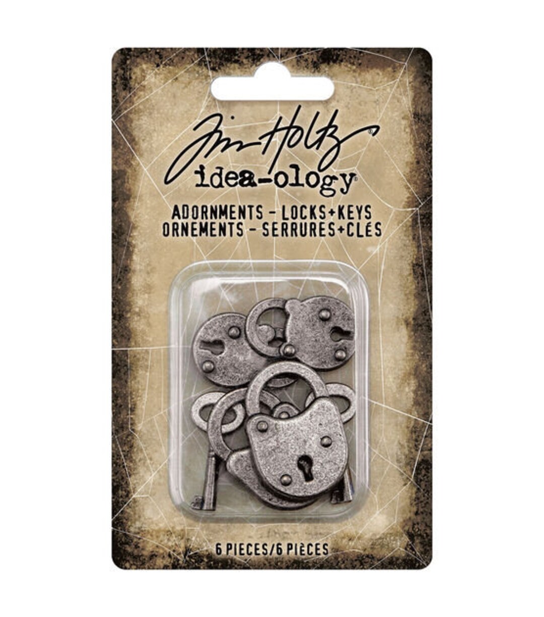 Tim Holtz Idea-ology Adornments, Locks & Keys, 6 Pieces, Vintage ...
