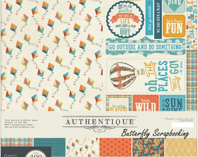 AUTHENTIQUE Playful Collection 12" X 12" Collection Kit, Double-sided ...