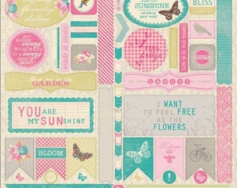 AUTHENTIQUE Flourish Collection 12 X 12 Sticker Sheet Details - Etsy