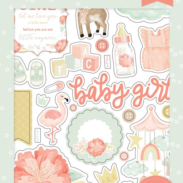 Baby Girl Stickers - Etsy